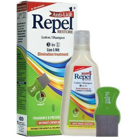 Repel Anti-lice Restore 3 in 1 Lice Treatment Shampoo & Lotion 200ml ...